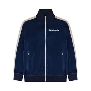 Palm Angels Velour Track Jacket - Blue