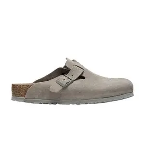 BIRKENSTOCK Boston Soft Footbed Suede Clogs - Grey