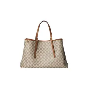 Gucci Emblem Large Tote Bag - Tan