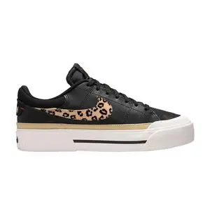 Nike Court Legacy Lift Leopard Sneakers - Black