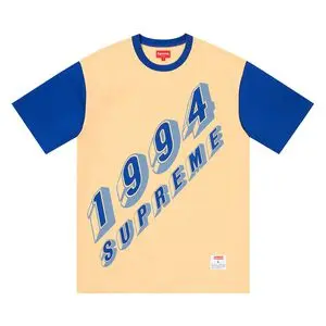 Supreme Bevel Text Ringer Tee - Yellow