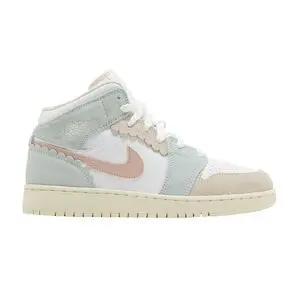 JORDAN 1 Mid Se Gs 'scalloped Edge - Green