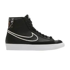 Nike Blazer Mid '77 Se Gs 'playful Fonts' Sneakers - Black