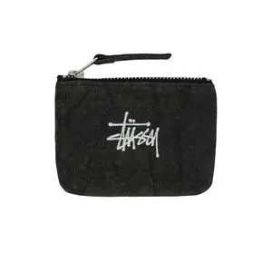 StÜssy Canvas Coin Pouch 'washed - Black