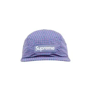 Supreme X Cordura Plaid Camp Cap - Blue