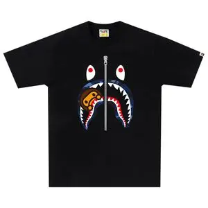 A BATHING APE Color Camo Milo Shark Tee - Black