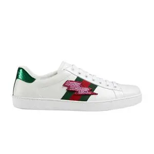 Gucci Ace Embroidered Lightning Bolt Sneakers