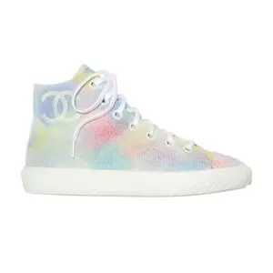 Chanel Printed Fabric High-top Sneaker
