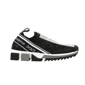 Dolce & Gabbana Sorrento Melt Crystal Sneakers - Black