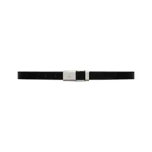 Gucci Plaque Buckle Thin Belt - Black