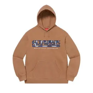 Supreme Denim Logo Hooded Sweatshirt