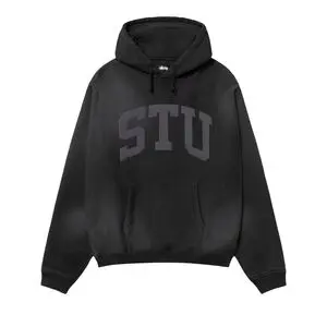 StÜssy Stu Appliqué Hoodie - Black