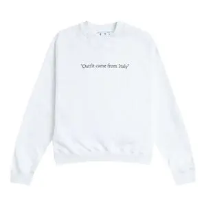 Off-White Quote Motif Crewneck Sweatshirt