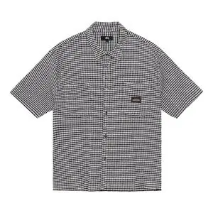 StÜssy Crinkled Check Shirt - Black