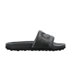 Off-White Bookish Leather Sliders - Black