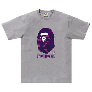 A BATHING APE Color Camo Tee Grey
