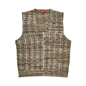 Supreme Speckled Zip-up Vest - Tan