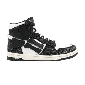 Amiri Skel Top High Glitter Sneakers - Black