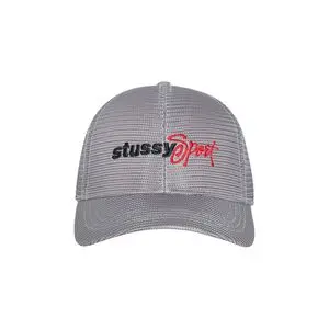 StÜssy Mid-depth Sport Mesh Snapback - Grey