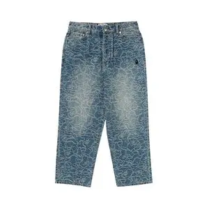 A BATHING APE Line Camo Jacquard Denim Pants