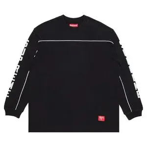 Supreme Paneled Piping Long-sleeve Top - Black
