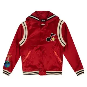 JUST DON Satin Varsity Jacket