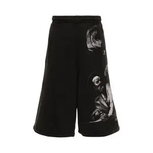 Off-White Cotton Track Shorts