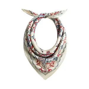 Kith Paisley Bandana Scarf 'sandrift - Cream