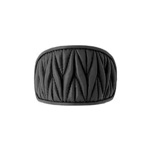 Miu Miu Matelassé Leather Hair Clip - Black