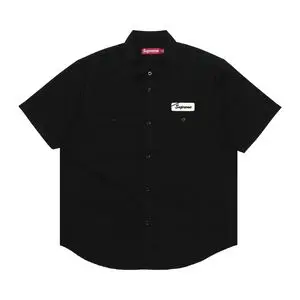 Supreme Short-Sleeve Work Shirt - Black | Editorialist