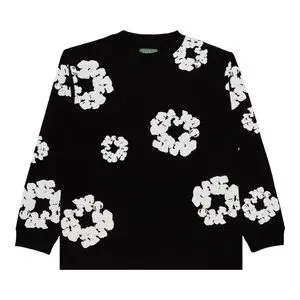 DENIM TEARS Wreath Long-sleeve Tee - Black