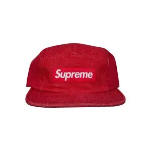 Supreme Denim Camp Cap - Red