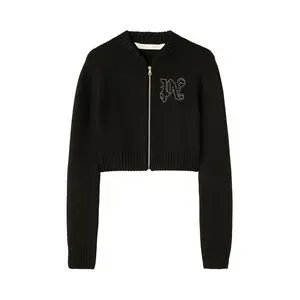 Palm Angels Monogram Studded Zip Sweater