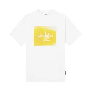Palm Angels Leaf Logo Print T-shirt - White
