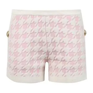 Balmain Houndstooth Tweed Shorts