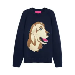 THE ELDER STATESMAN Retriever Raglan Crew - Blue