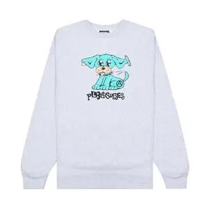 PLEASURES Ruff Premium Crewneck - Grey
