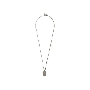 Alexander McQueen Skull Tag Necklace - Silver
