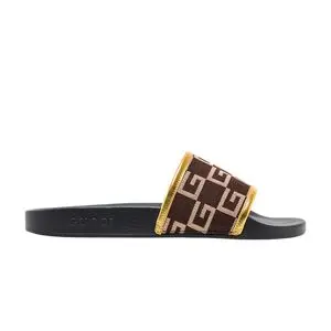 Gucci Pursuit 72 Knit Slide - Brown