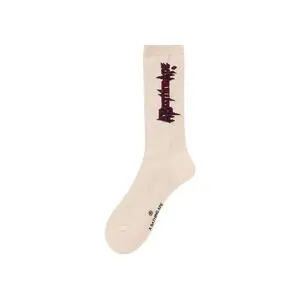 A BATHING APE Multi Logo Long Socks - White