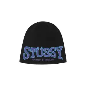 StÜssy Burly Threads Skullcap - Black