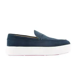 CHRISTIAN LOUBOUTIN Paqueboat Flat 'caspien - Blue