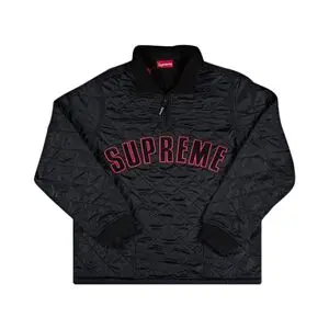 Supreme Arc Logo Quilted Half Zip Pullover