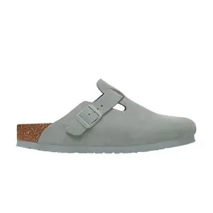 BIRKENSTOCK Boston Suede Leather Clog - Grey