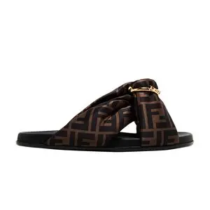Women's Fendi Logo Slides Sandals