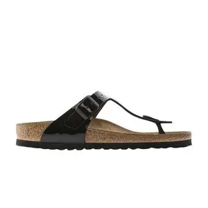BIRKENSTOCK Gizeh Birko-flor Patent Thong Sandals - Black