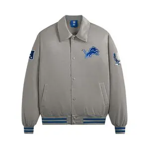 Kith For The Nfl Lions Satin Bomber Jacket - Grey