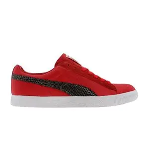 PUMA X Undefeated Clyde Snakeskin Sneakers - Red