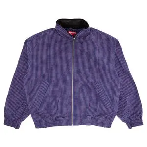 Supreme Leather Collar Utility Jacket - Blue