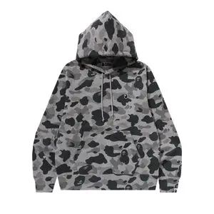 A BATHING APE Heather Camo Pullover Hoodie - Grey